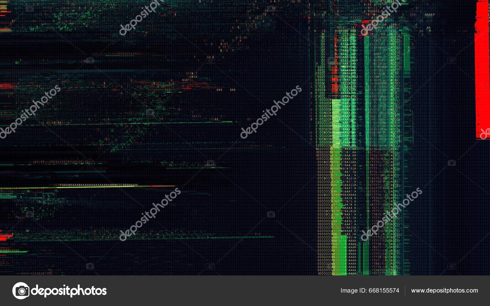 Defected Hud Interface Illustration Abstract Digital Code Concept ...