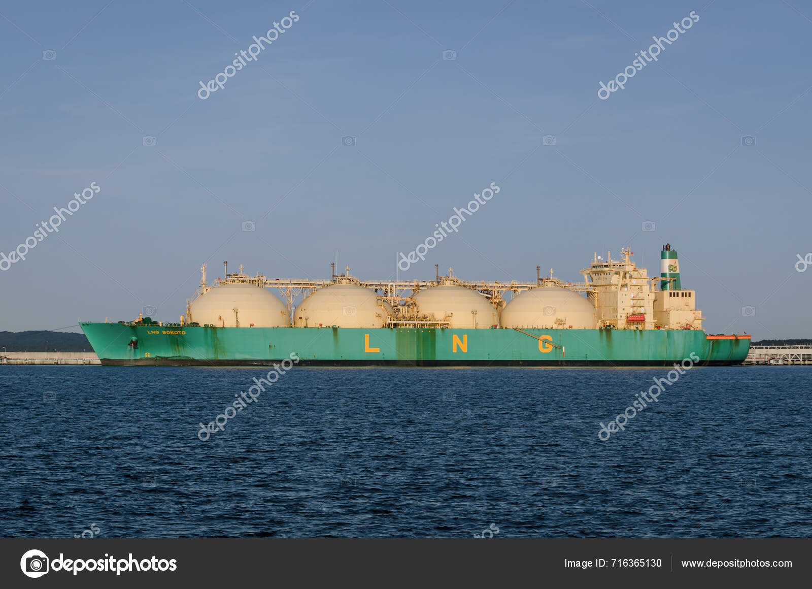 Swinoujscie West Pomeranian Poland July 2020 Lng Tanker Moored Gas — Stock Editorial Photo ...