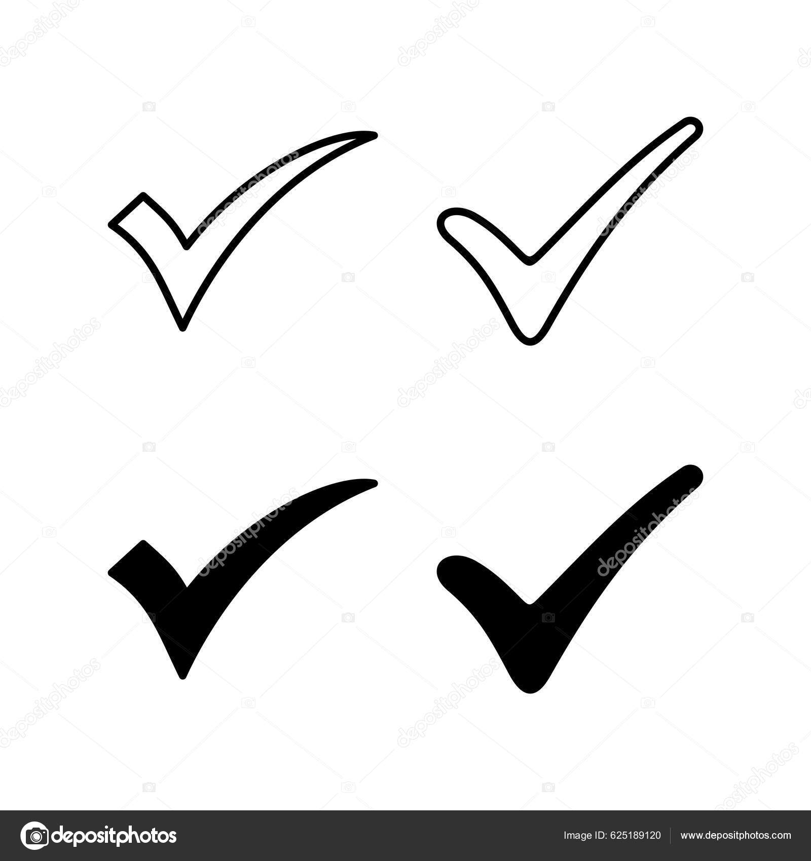 Check Mark Icon Vector Web Mobile App Tick Mark Sign Vector de stock ...