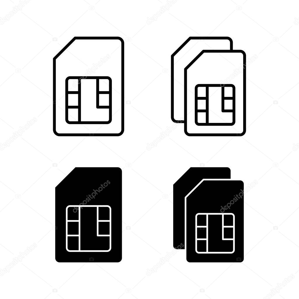 Sim tarjeta icono vector para la web y la aplicaci n m vil. Signo y s ...