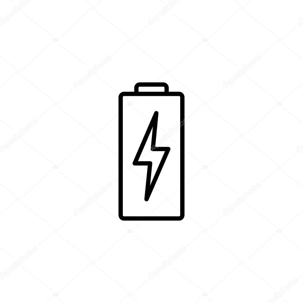 Icono de batería. signo de carga de la batería y símbolo. nivel de ...