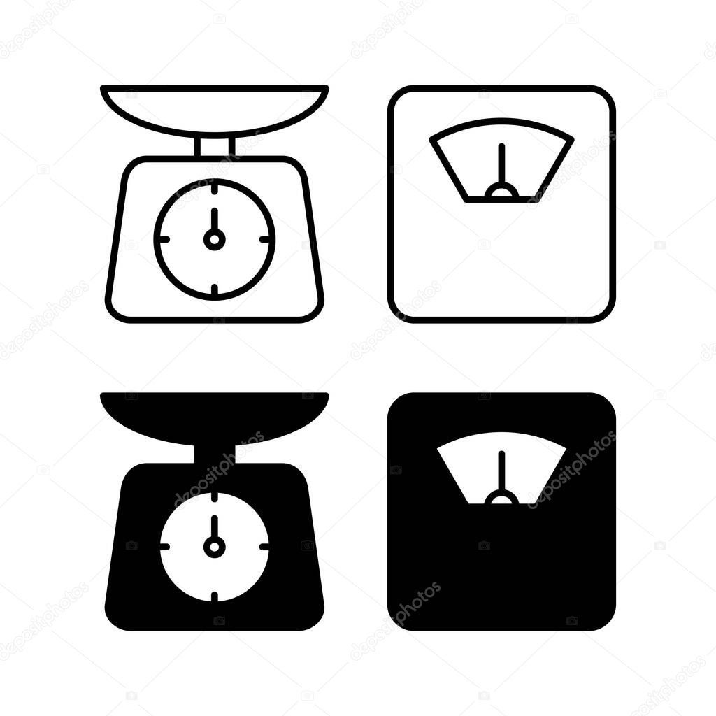 Escalas vector icono para la web y la aplicación móvil. Peso escala ...