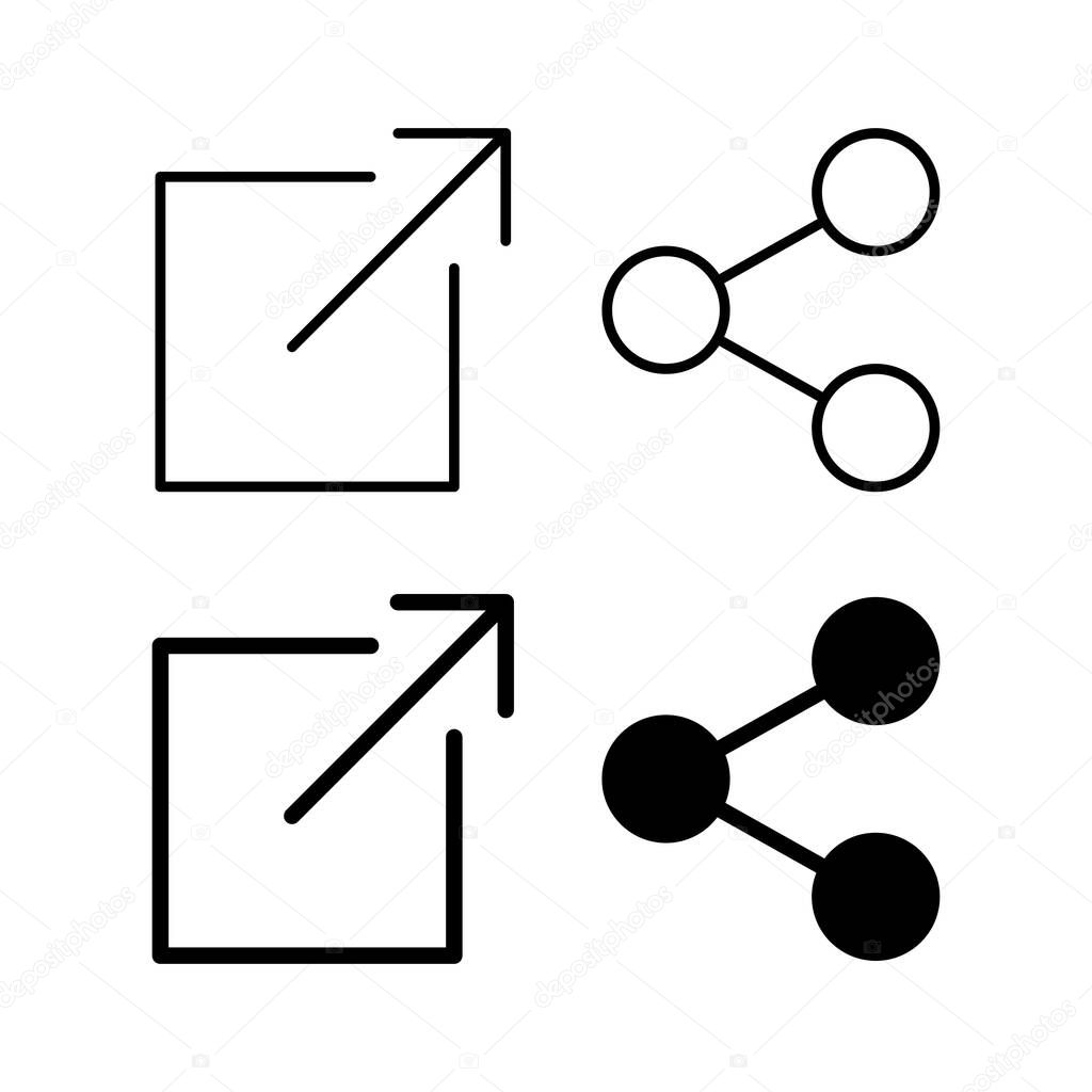 Compartir vector icono para la web y la aplicación móvil. Compartiendo ...