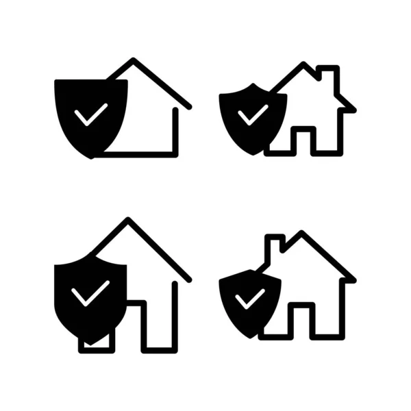 vector icono de seguro de hogar para la web y la aplicaci n m vil ...