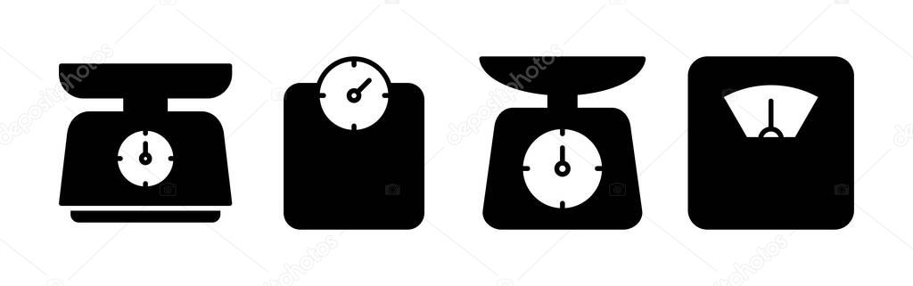 Escalas vector icono para la web y la aplicación móvil. Peso escala ...