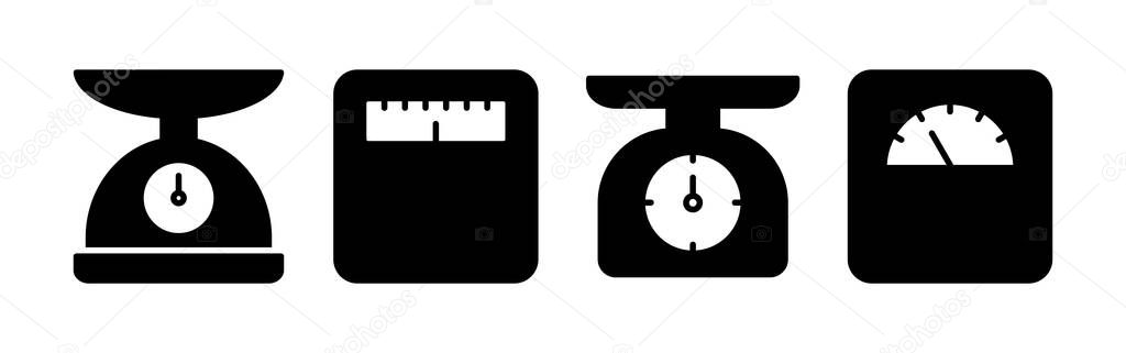 Escalas vector icono para la web y la aplicación móvil. Peso escala ...