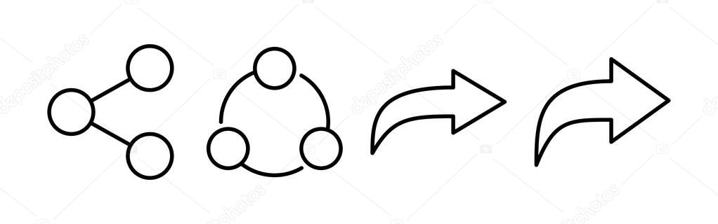 Compartir vector icono para la web y la aplicación móvil. Compartiendo ...