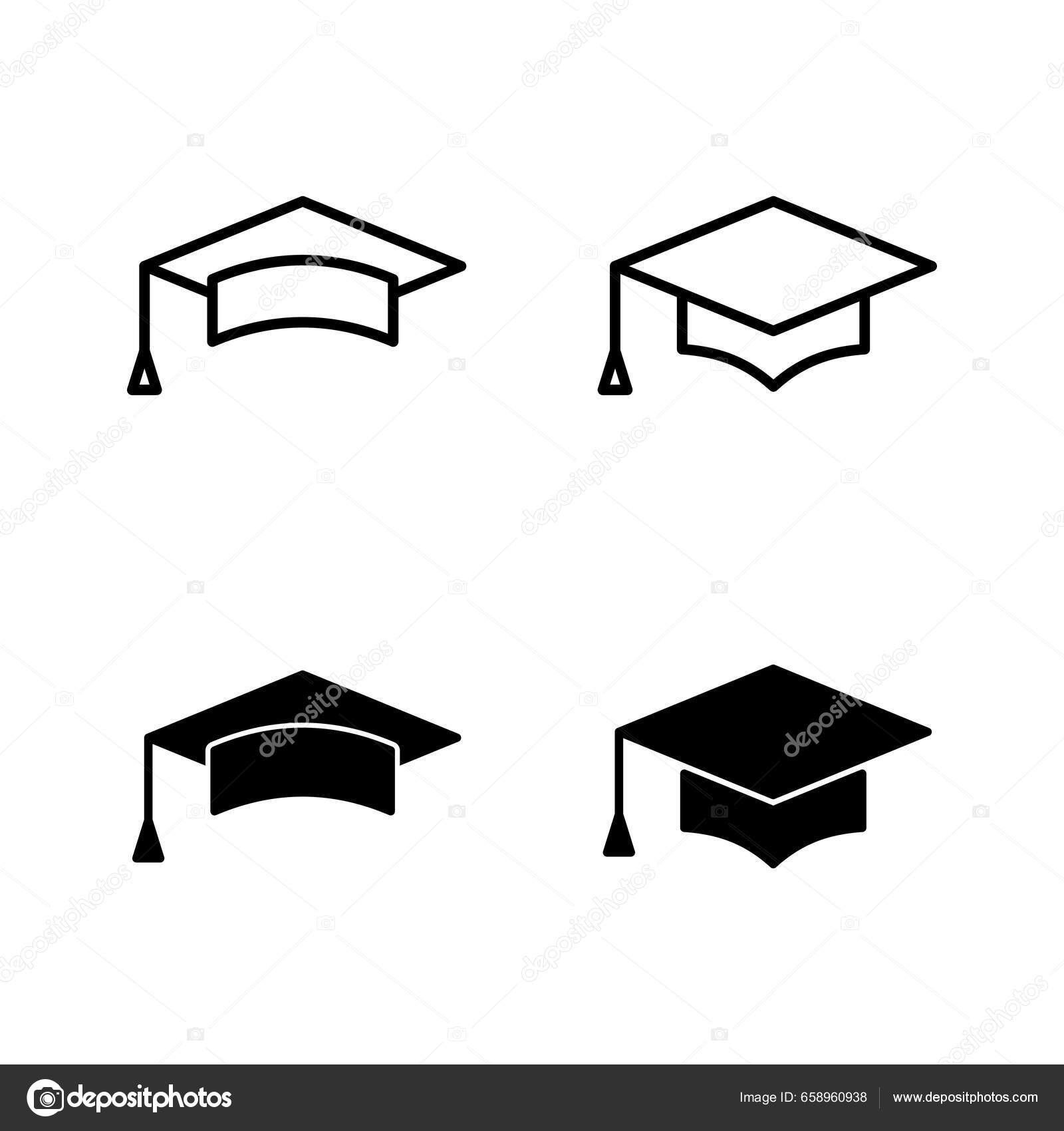Education Icon Vector Graduation Cap Sign Symbol Graduate Students Cap ...