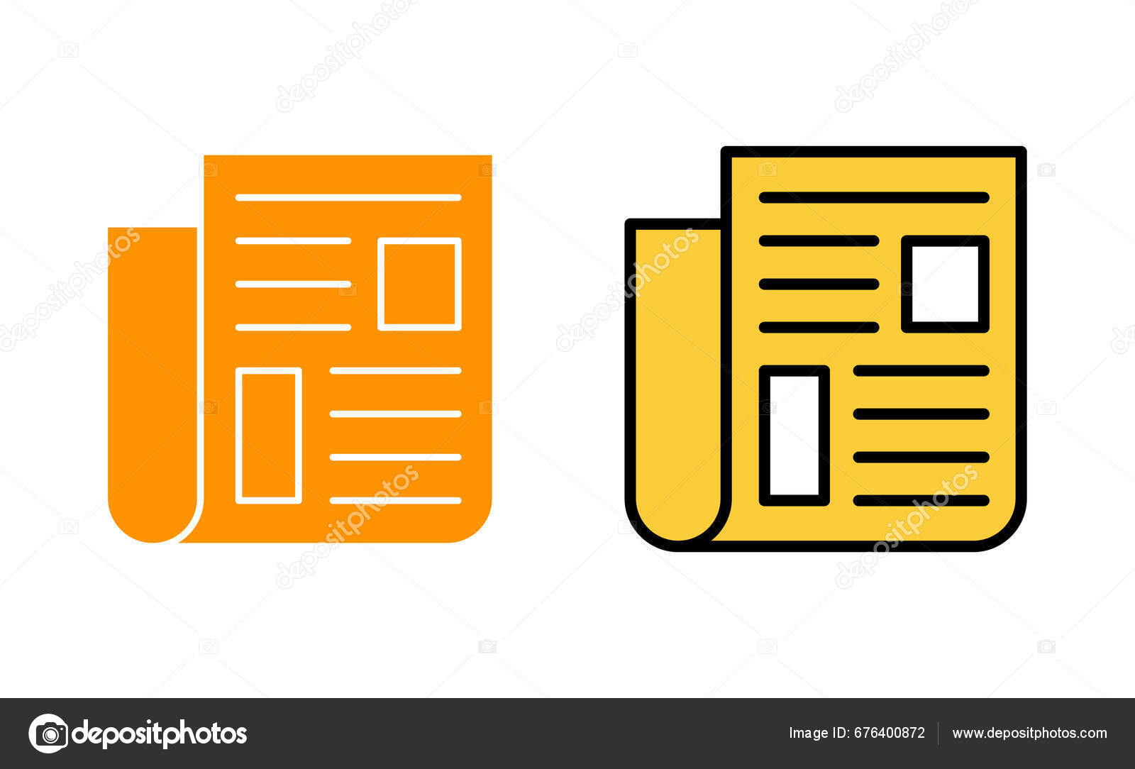 Newspaper Icon Set Web Mobile App News Paper Sign Symbolign Stock ...