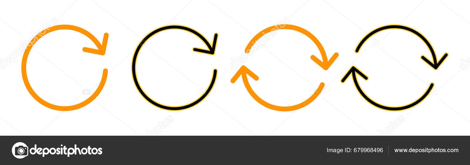 Refresh Icon Set Web Mobile App Reload Sign Symbol Update Stock Vector ...