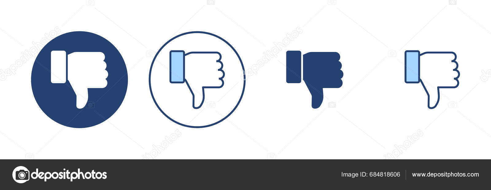 Dislike Icon Vector Dislike Sign Symbol Hand Thumb Stock Vector by ...