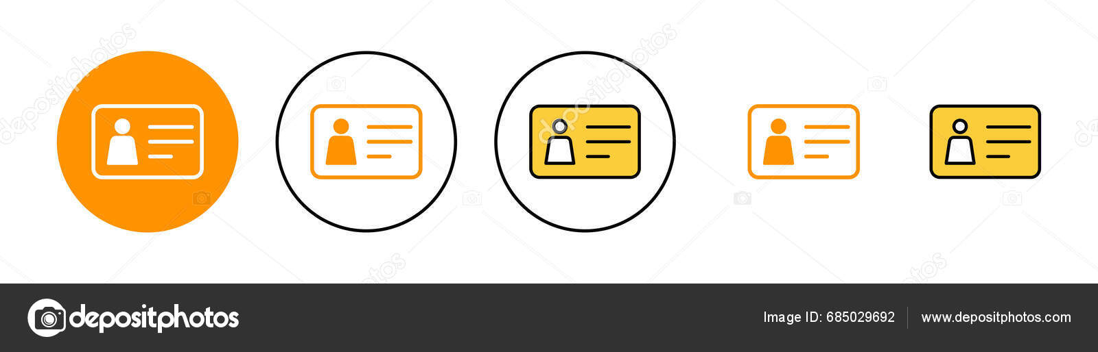 License Icon Set Web Mobile App Card Icon Driver License Stock Vector ...