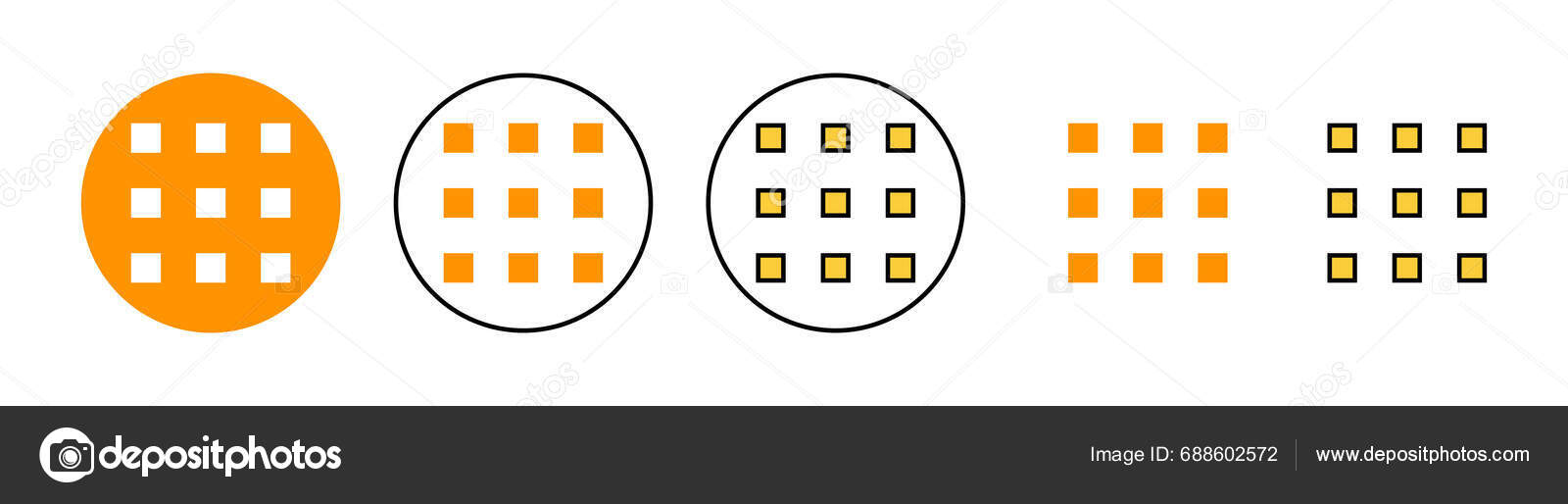 Menu Icon Set Web Mobile App Web Menu Sign Symbol Stock Vector by ...