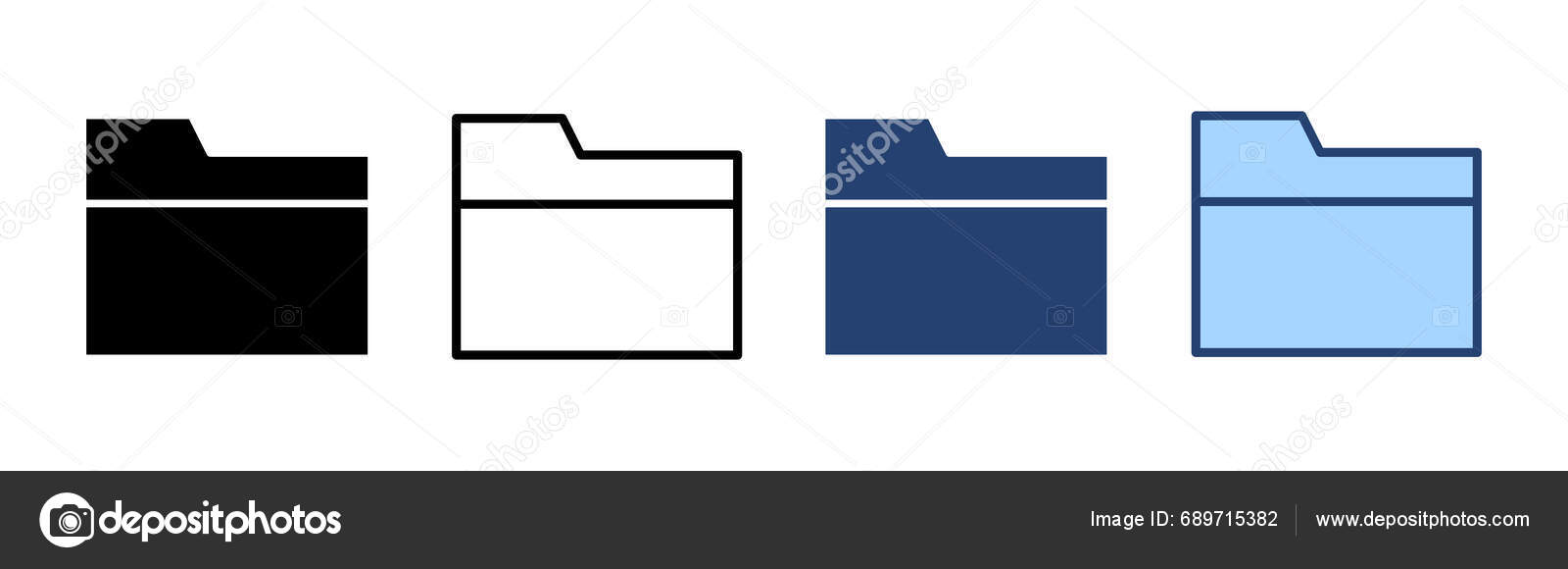 Folder Icon Vector Folder Sign Symbol Stock Vector by ©ariesticon 689715382