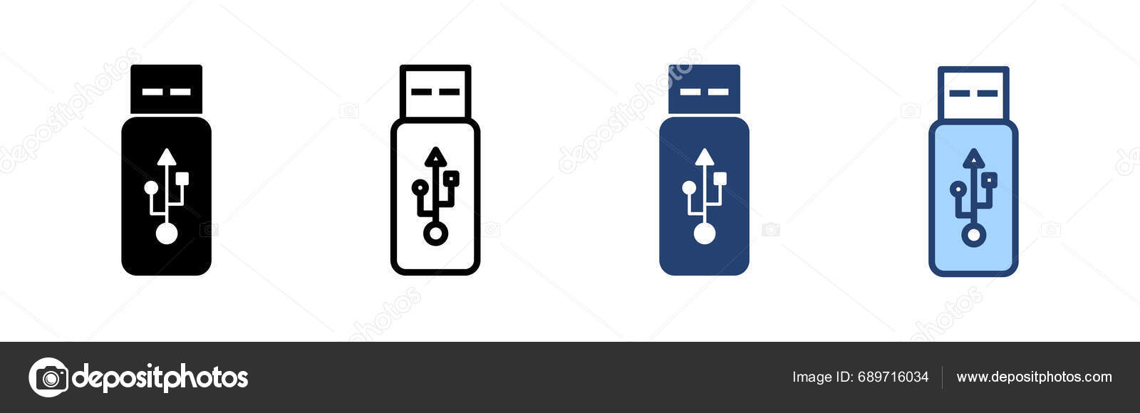 Usb Icon Vector Flash Disk Sign Symbol Flash Drive Sign Stock Vector by ...