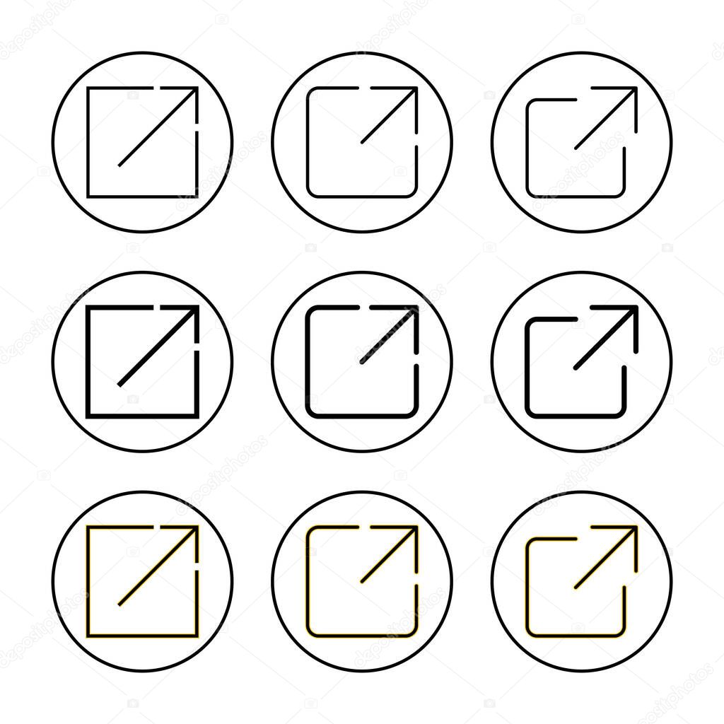 Conjunto de iconos de enlace externo para aplicaciones web y móvil ...