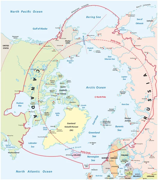 99 Arctic circle map Vector Images | Depositphotos
