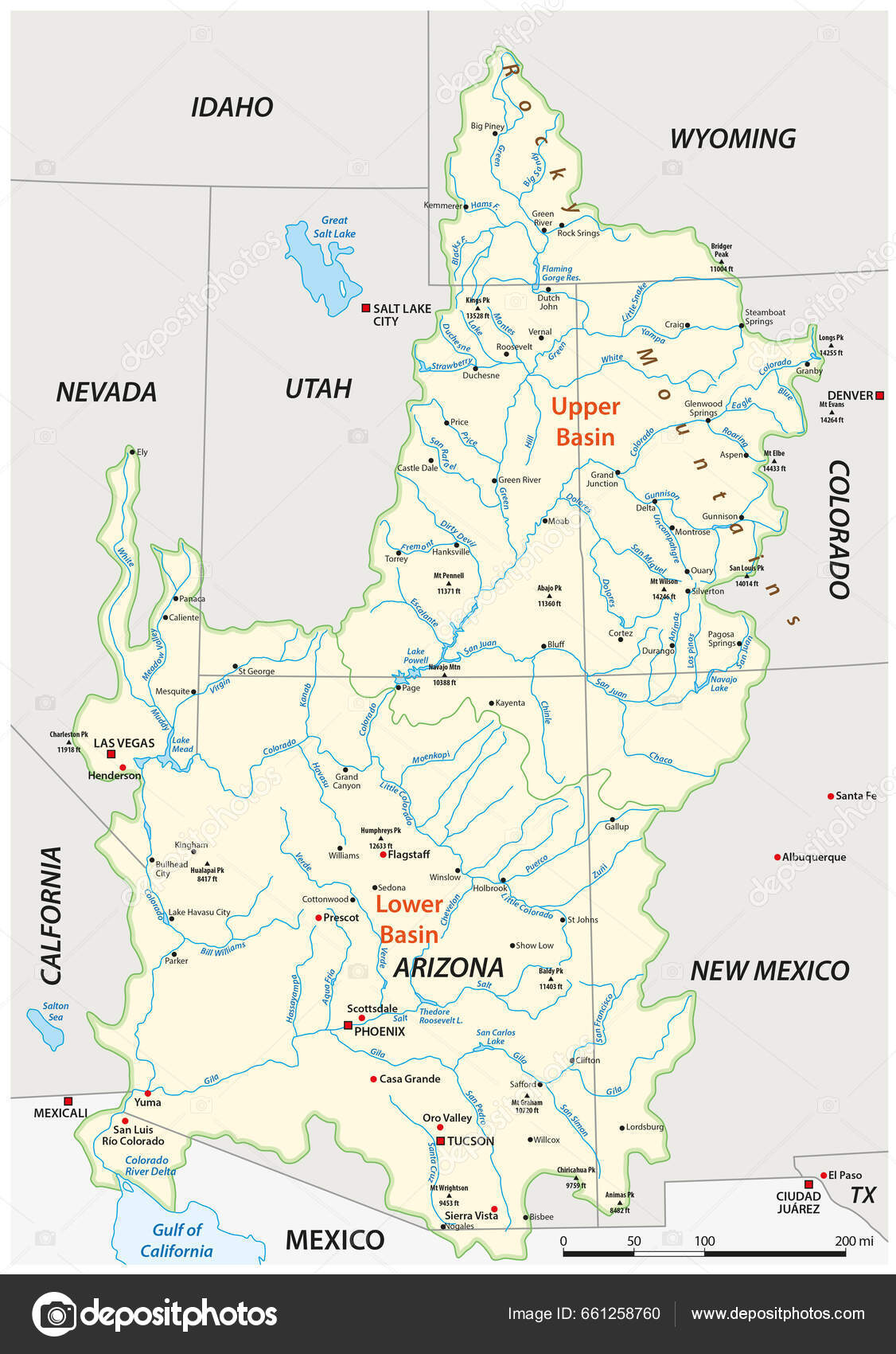 Mapa De Colorado De Estados Unidos Descarga Vector De Mapa Colorido