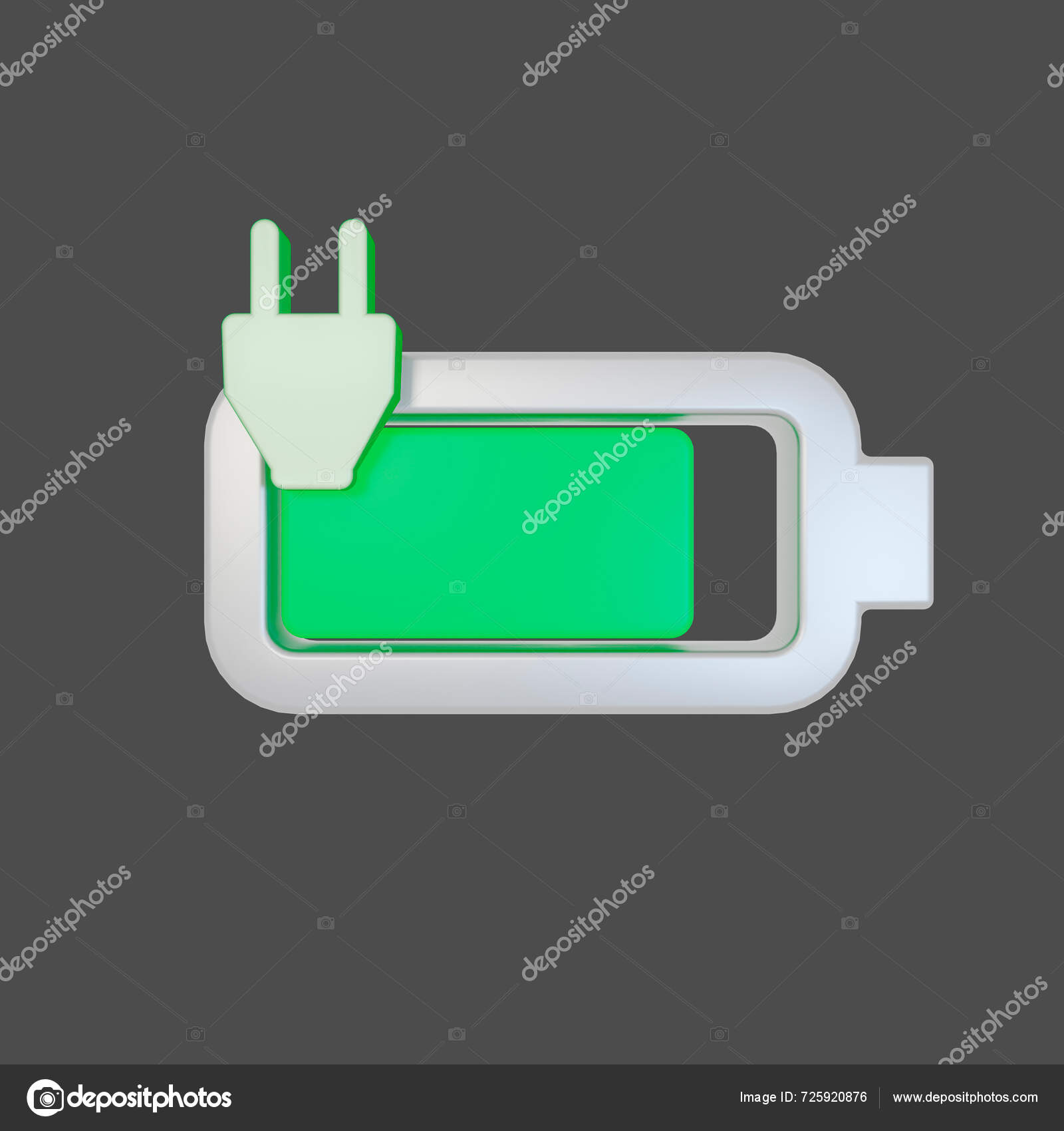 Render Charged Battery Rendering Charged Battery — Stock Photo © eka ...