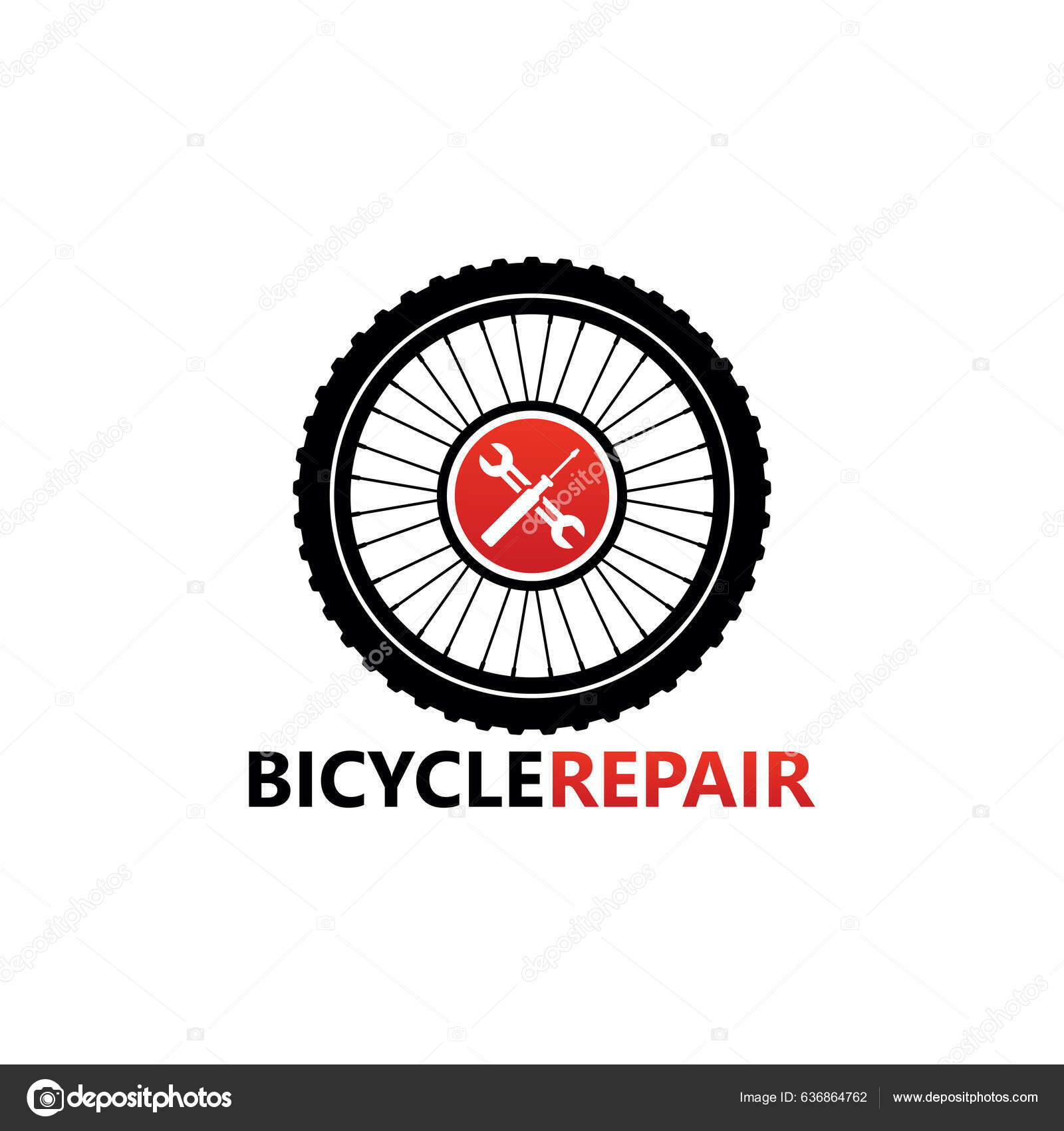 Bicycle Repair Logo Template Design Vector Emblem Design Concept ...