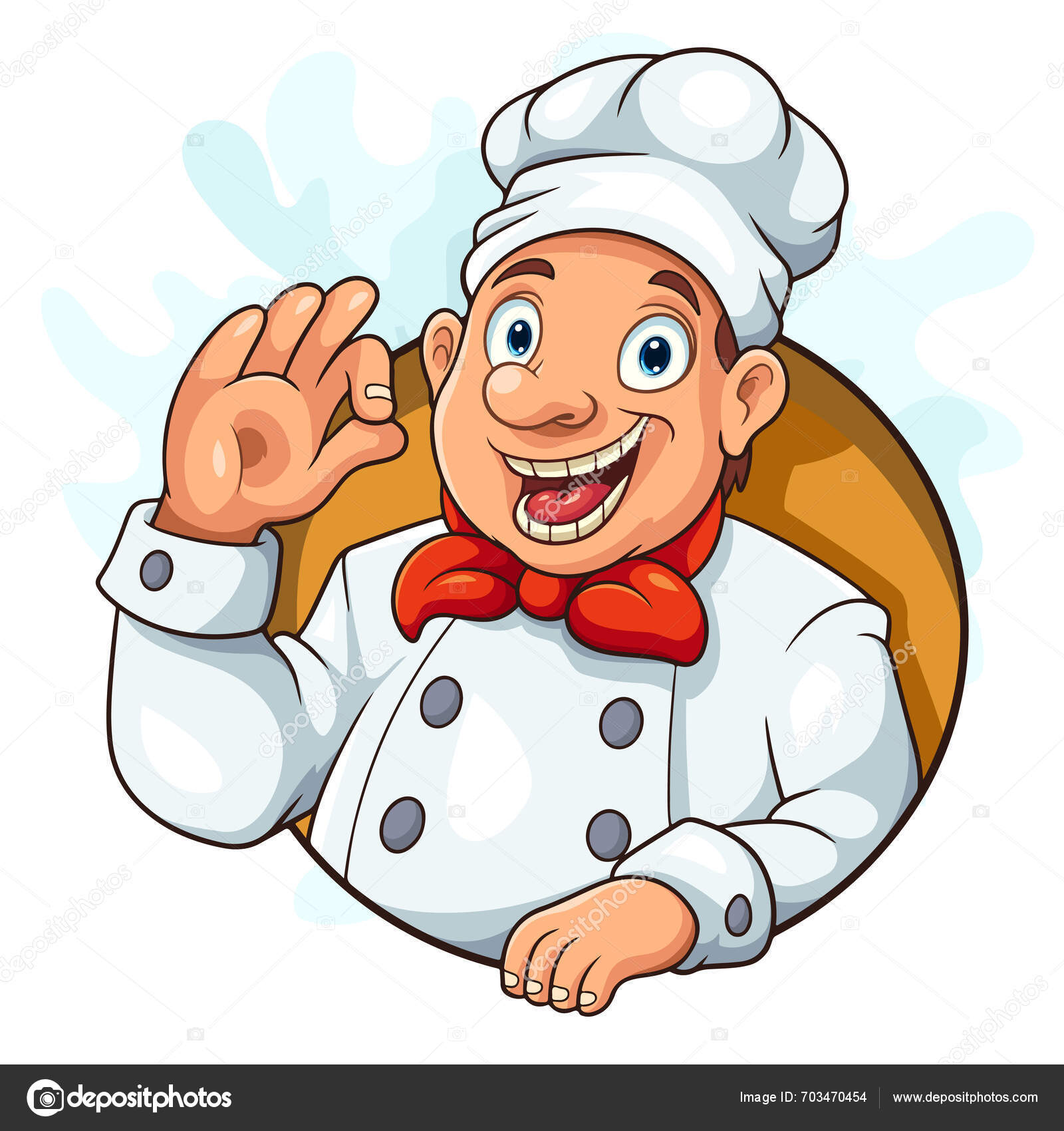 Cartoon Chef Man Isolated White Background Stock Vector by ©REYYARTS ...