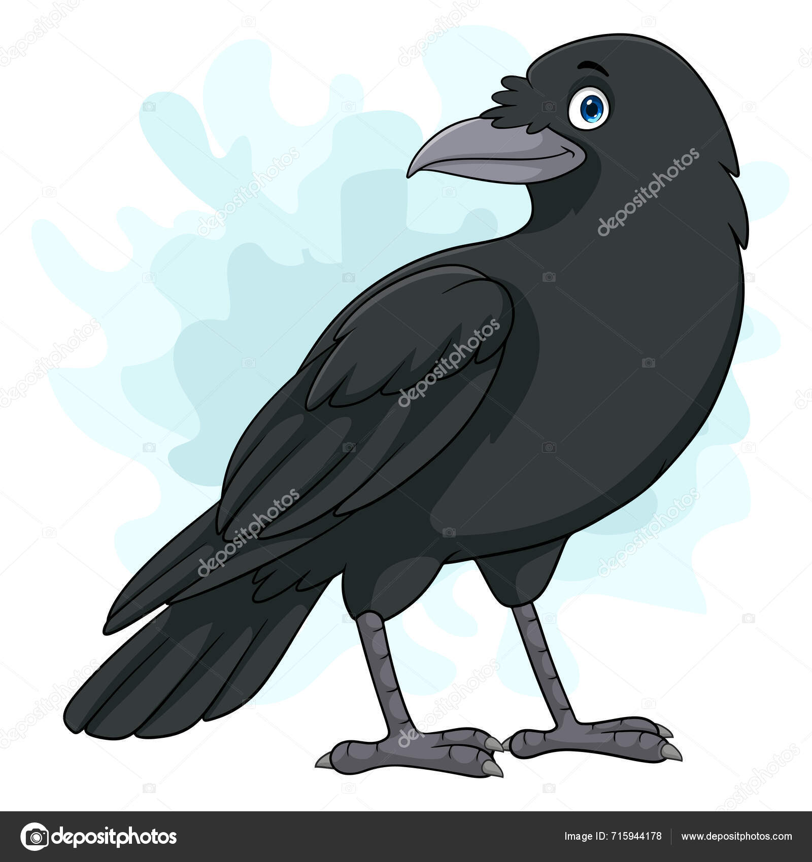 Image vectorielle Corbeau Bande Dessinée Isolé Sur Fond Blanc par ...