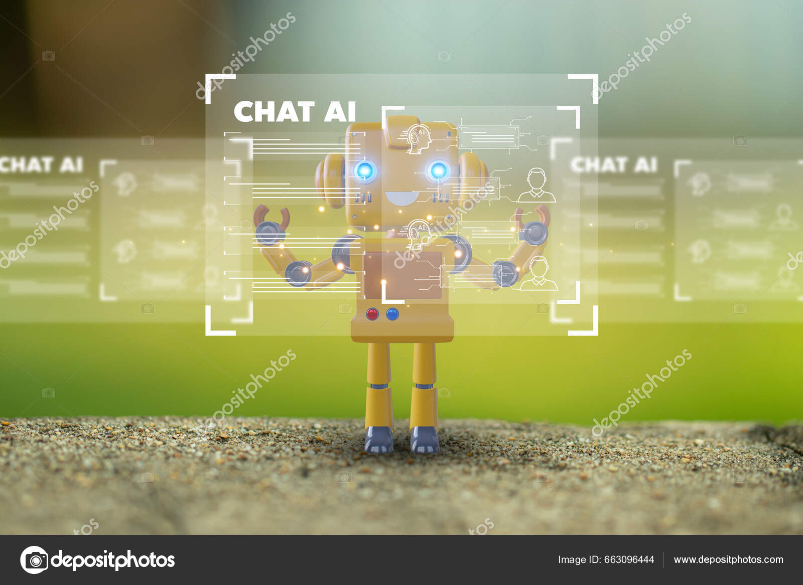 Robot Chat Artificial Intelligence Technology Smart Robot Concept Artificial Intelligence ...