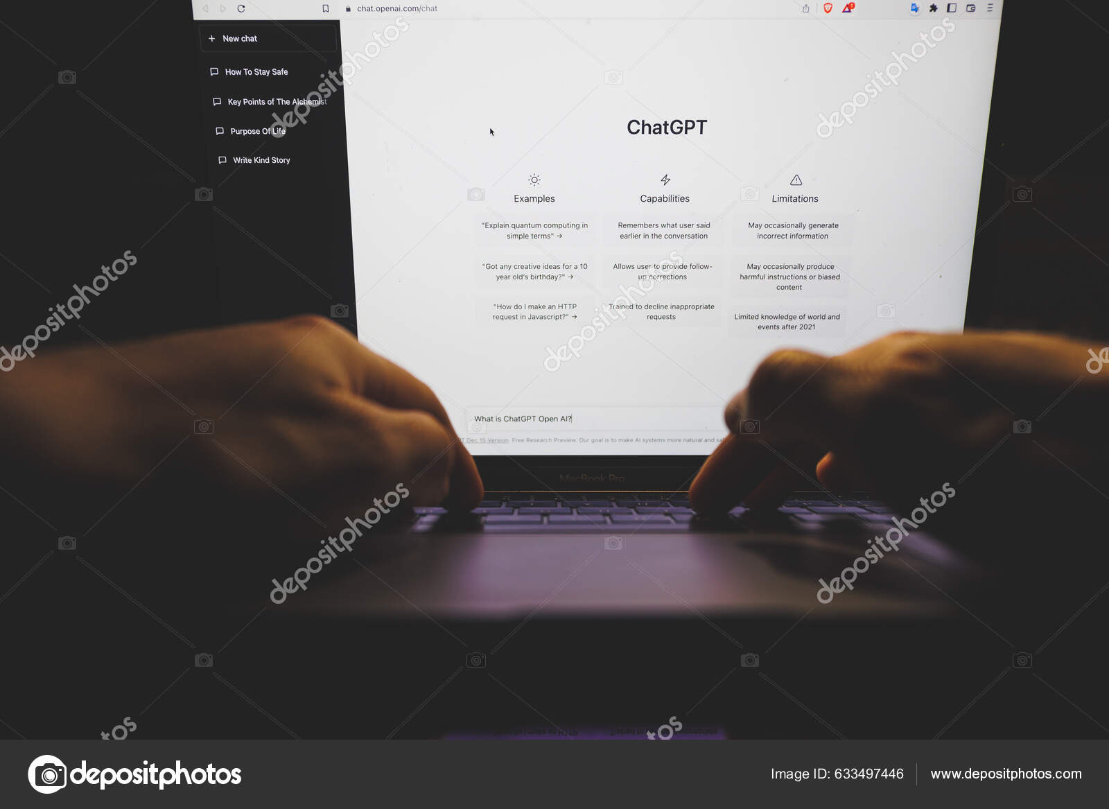 Chatgpt Computer Program Screen Chatgpt Artificial Intelligence Chatbot ...