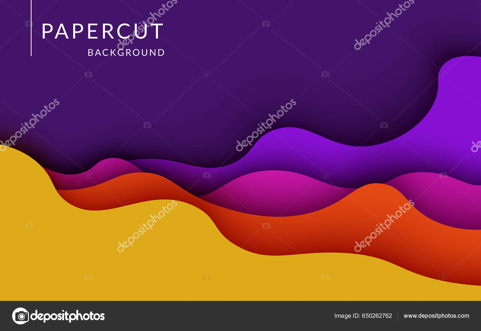 Multi Layers Colorful Wavy Texture Papercut Layers Gradient Vector ...