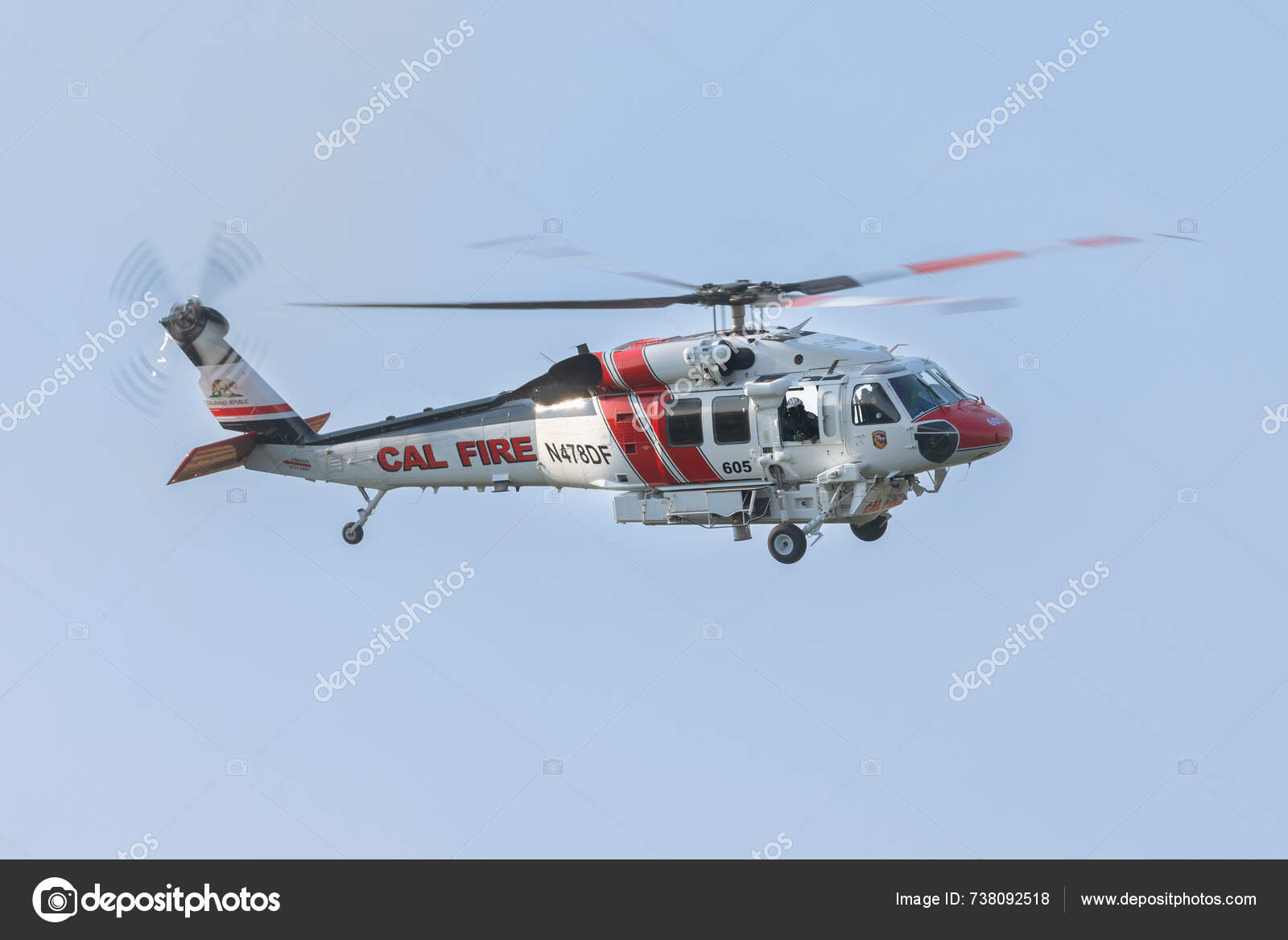 Redding California August 2024 Calfire Sikorsky S70 Firehawk Helicopter ...