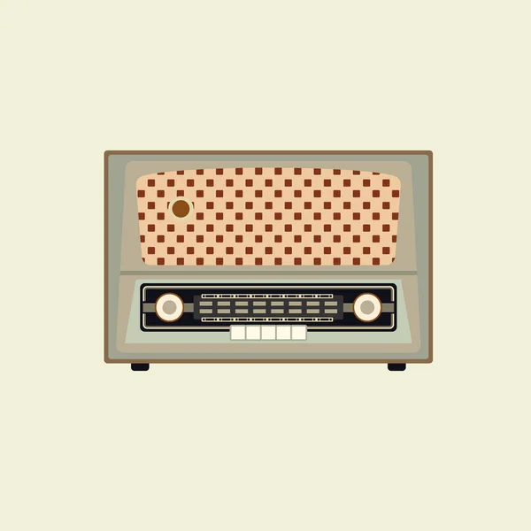 Antique Vintage Radio Flat Design Vector Illustration Analogue Retro Radio Stock Vector by ...