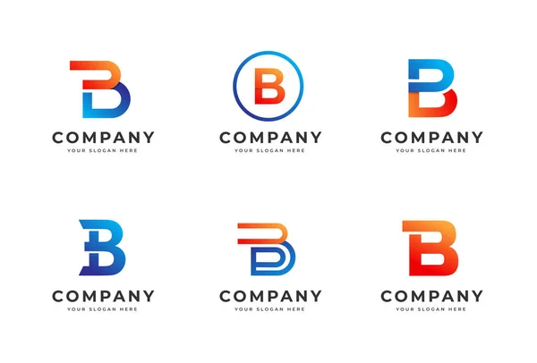 Conjunto Paquete Letra Concepto Diseño Logotipo Monograma Símbolo ...