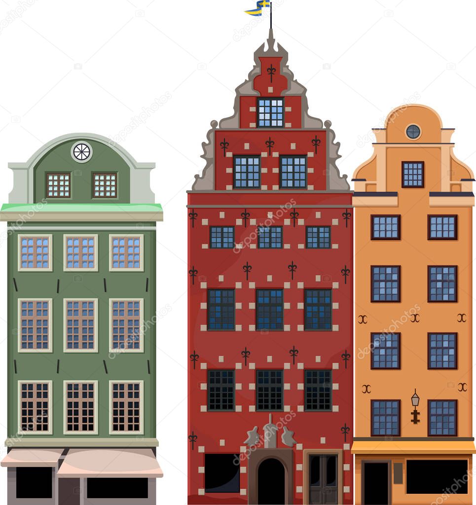 Estos son los famosos edificios emblemáticos del siglo XVI en Stortorget Gamla Stan en Estocolmo ...