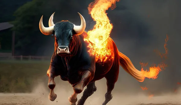Fire Bull Wallpaper Hd