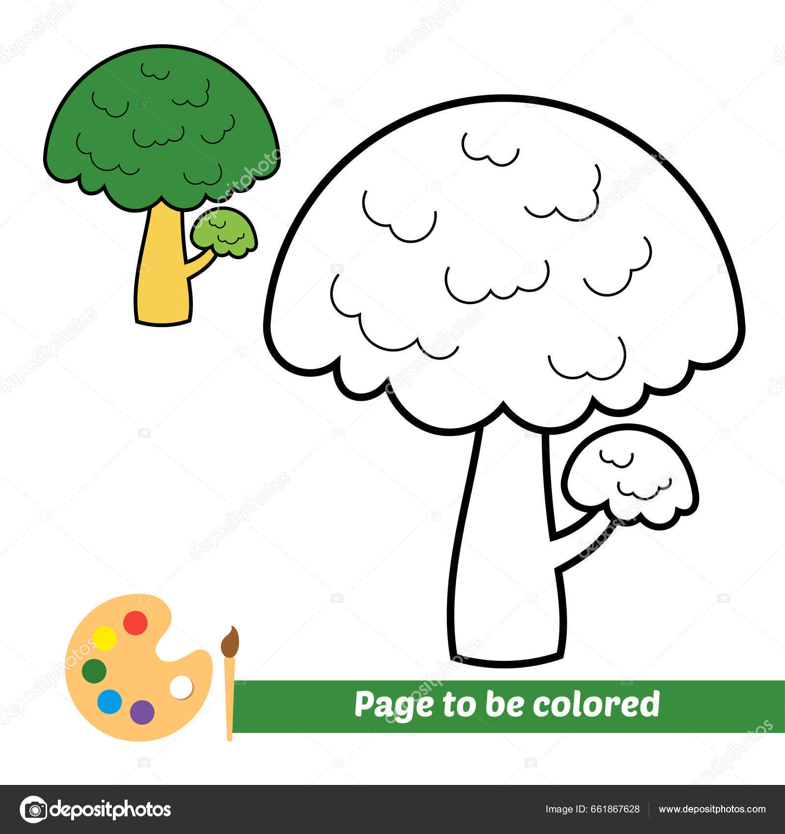 Coloring Book Kids Tree Vector Stock Vector by ©fuatpras44.gmail.com ...