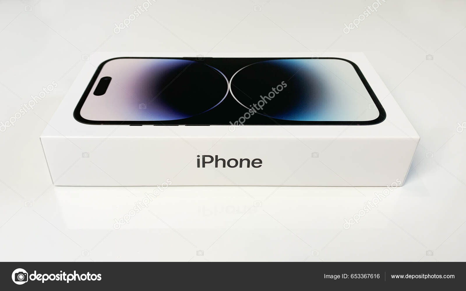 Apple Iphone Pro Box White Table Side View – Stock Editorial Photo ...