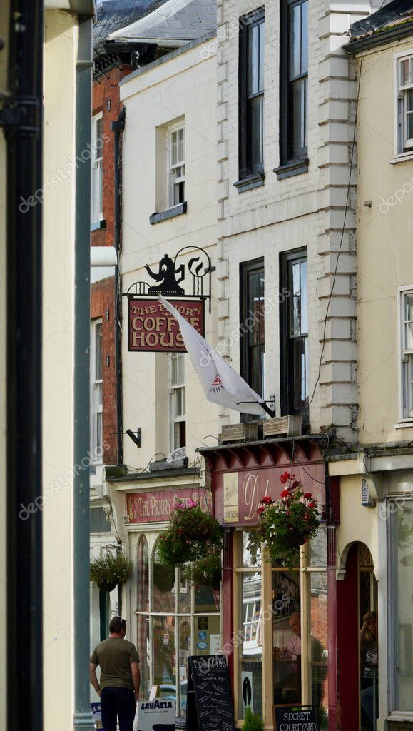 Ross On Wye, Herefordshire, Inglaterra 24 sept 2023: Las calles de la bulliciosa ciudad de Ross ...