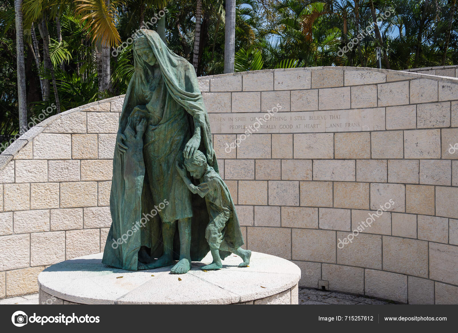 Miami Florida April 2024 First Sculpture Miami Beach Holocaust Memorial ...