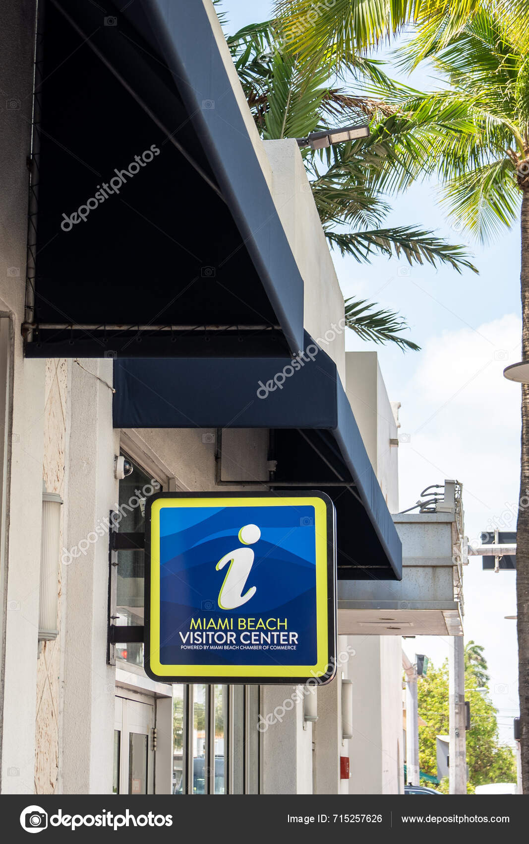 Miami Florida April 2024 Miami Beach Visitor Center Signage — Stock ...