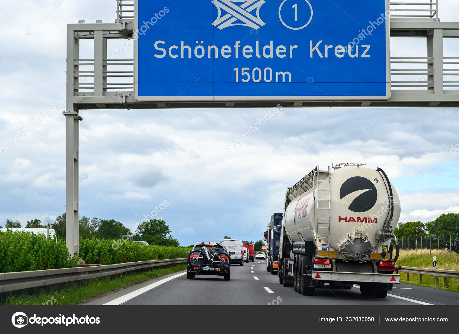 Freeway A13 Germany June 2024 View Truck German Freeway — Stock ...