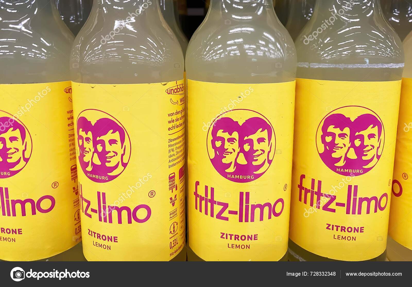 Viersen Germany Juin 2024 Bottles Fritz Limo German Store — Stock ...