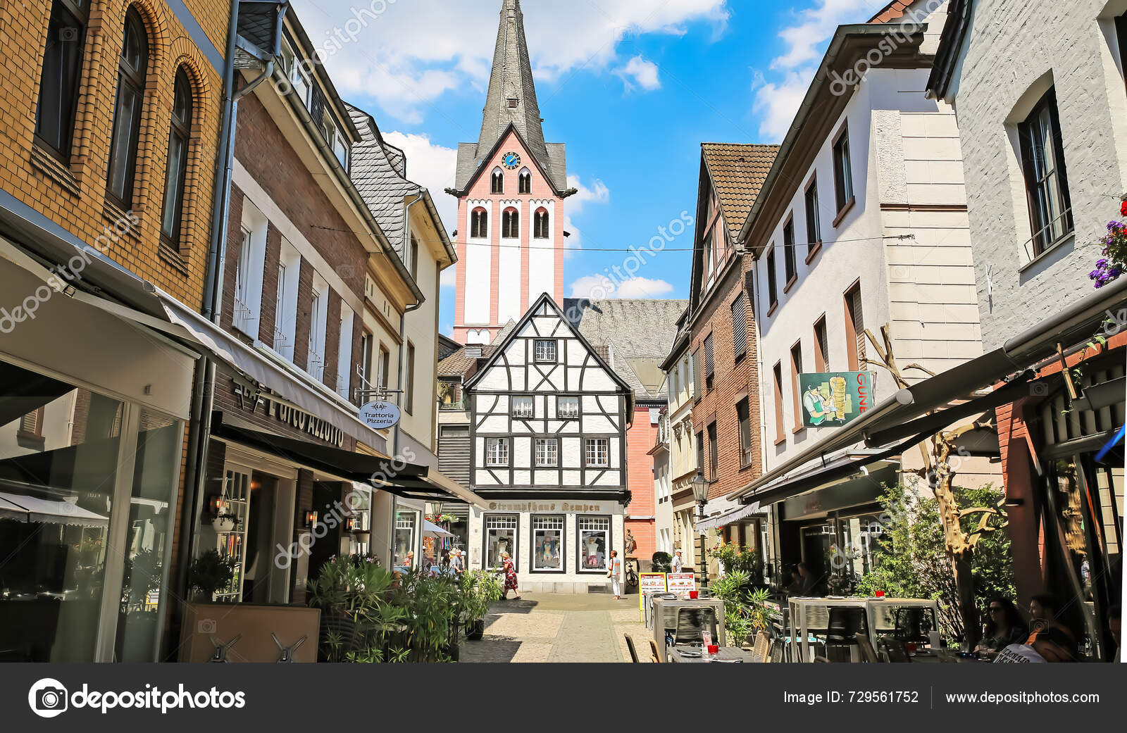 Kiev Nrw Germania Iunie 2024 Peisaj Urban Turnul Bisericii Medievale ...