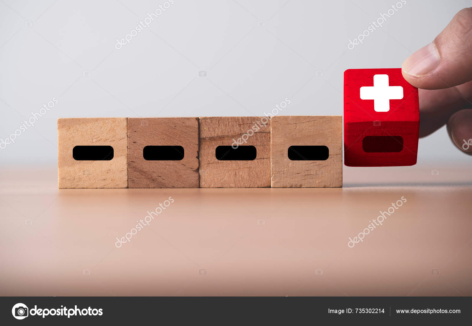 Hand Flipping Sign Symbol Negative Positive Thinking Mindset Concept ...