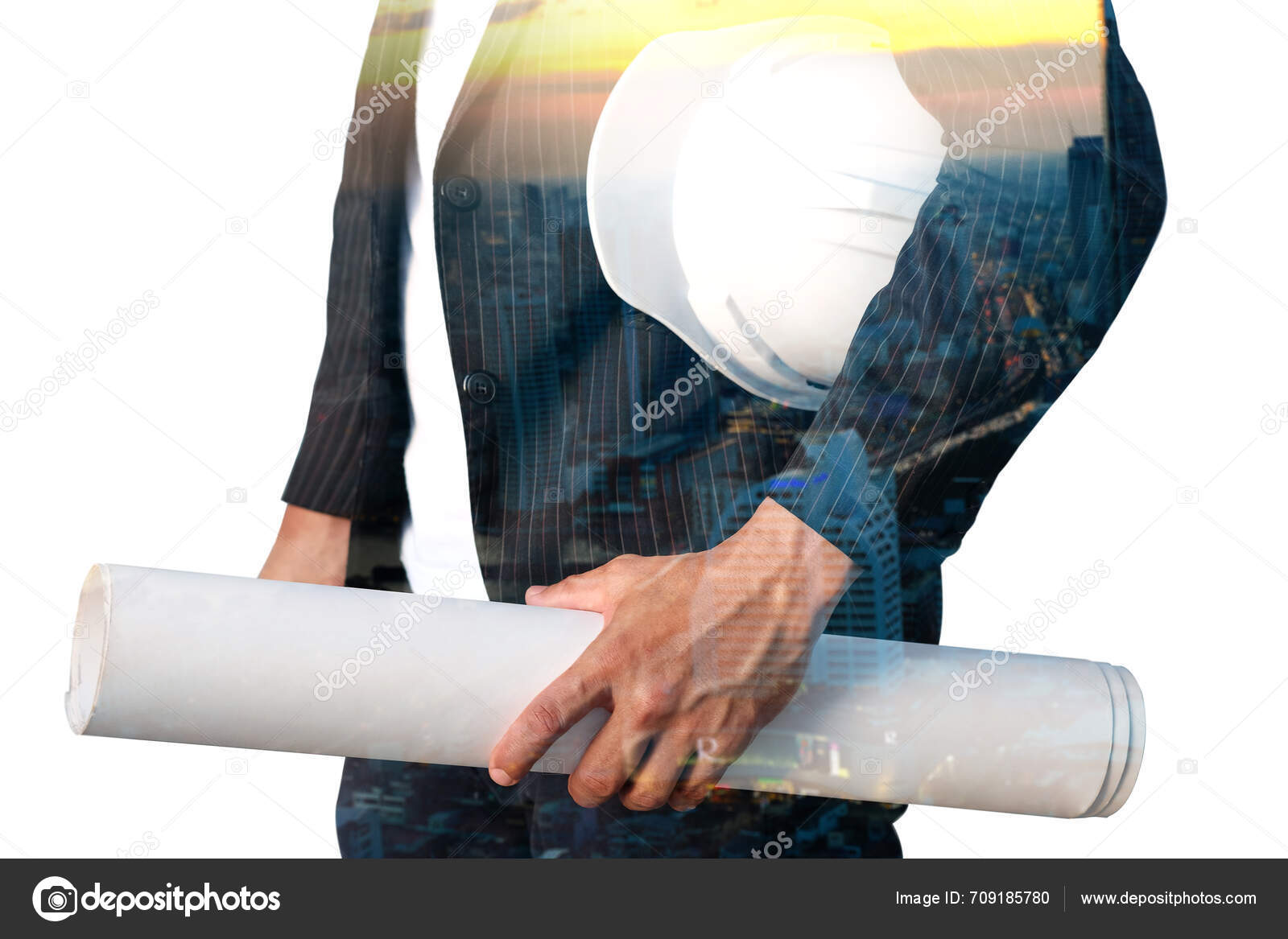 Engineer People Working Controlling Construction Which Sky Train ...