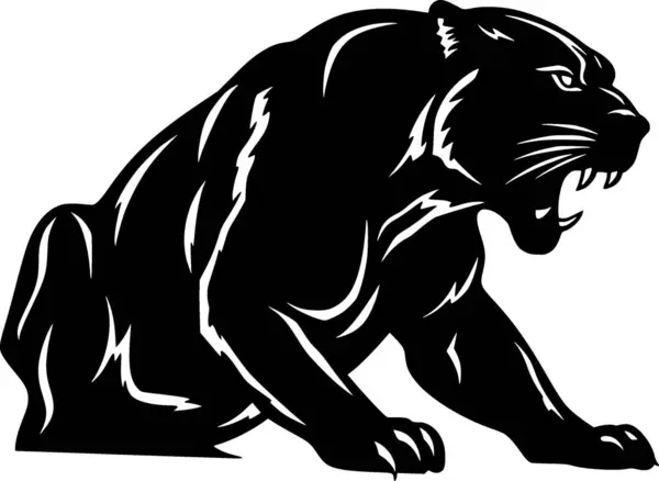 Panther Minimalist Flat Logo Vector Illustration Stock Vector by ...