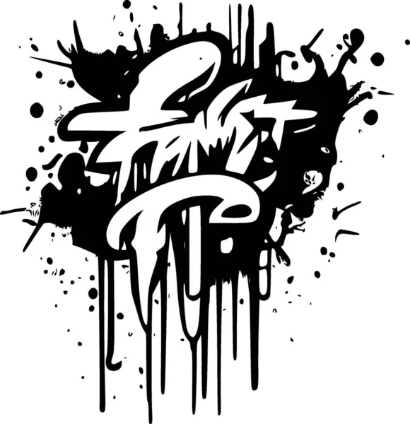 Graffiti Illustration Sort Hvid Vektor Stock-vektor af ©CreativeOasis ...