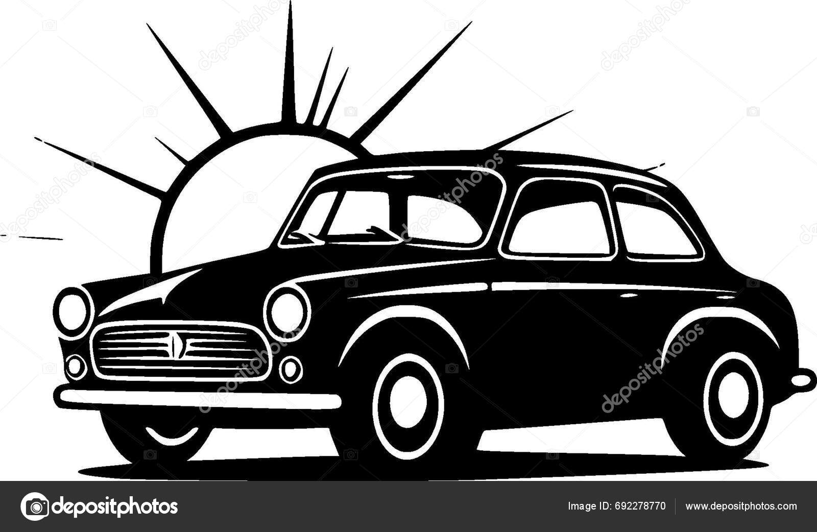 Car Black White Vector Illustration Stock Vector By ©creativeoasis 692278770