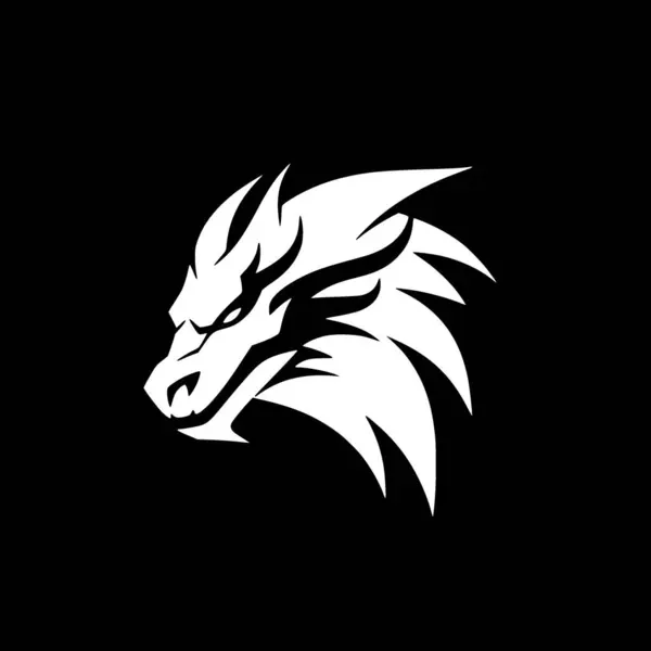 Dragon Minimalist Simple Silhouette Vector Illustration Stock Vector by ...