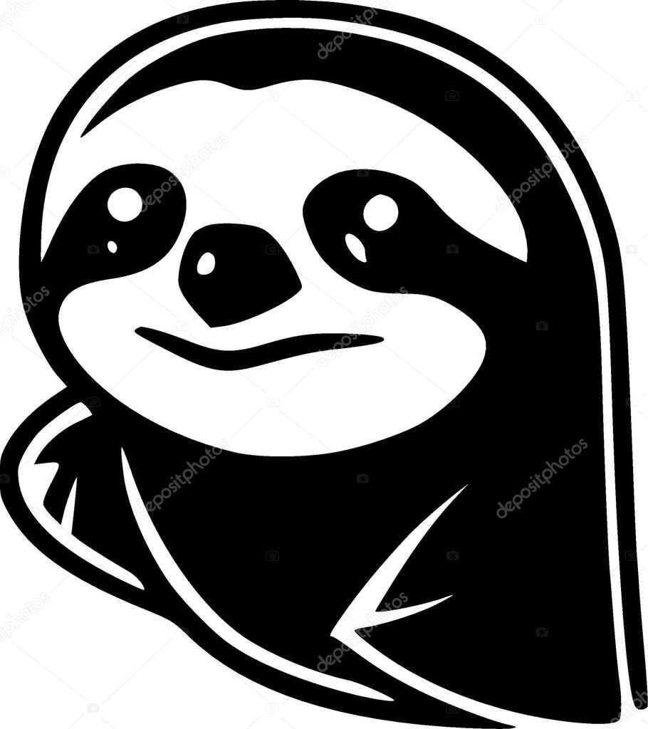 Pereza - icono aislado en blanco y negro - ilustraci n vectorial 2024