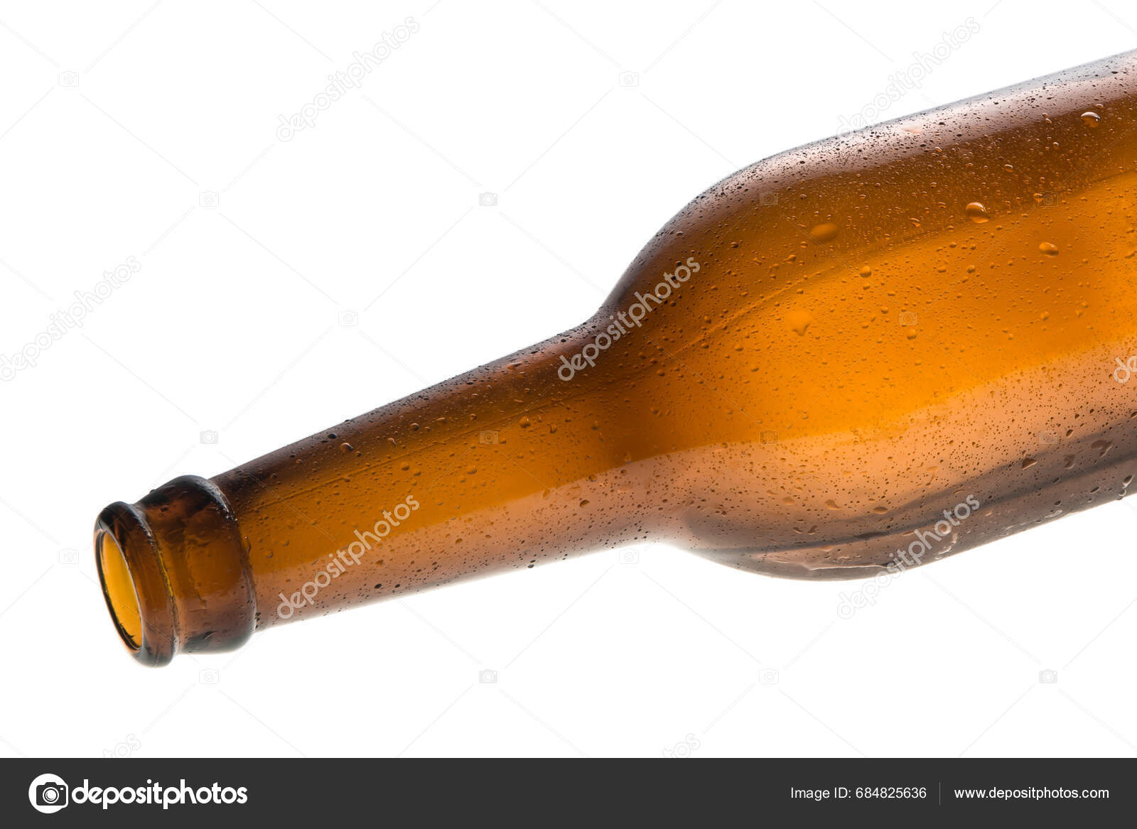 Beer Bottle Falling Isolated White — Stock Photo © Iamshutter #684825636